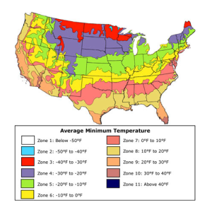 Zone Maps - Briar Rose Nurseries